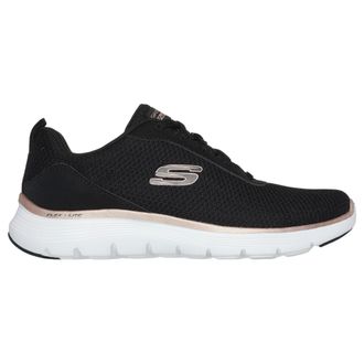Skechers Damen Sneaker Flex Appeal 5.0 Uptake, Kontrast (Schwarz/Ros&eacute;gold)