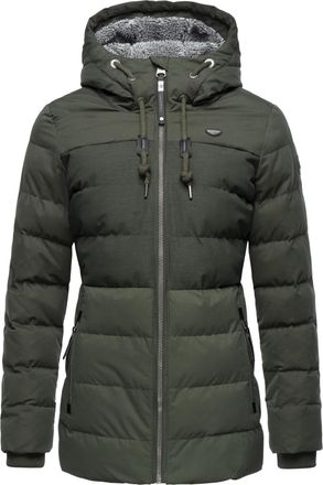 Ragwear Damen Winterjacke Steppjacke warm mit Kapuze Quantic Dark Olive22 Gr. XL