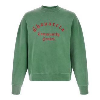 Willy Chavarria Herren, Sweatshirts & Hoodies, Gr&uuml;n, LGr&ouml;&szlig;e