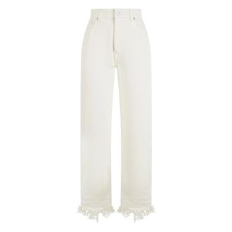 Paco Rabanne Jeans mit Fransen-Detail - - Jeans - Damen - Wei&szlig; - W26