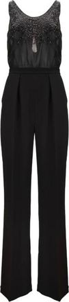 Elisabetta Franchi Femme, Combinaisons et Ensembles, Noir, Taille: 40 FR Long Sleeveless Dress