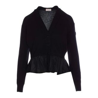 Moncler Femme, Pulls, Noir, Taille: 40 FR Cardigan