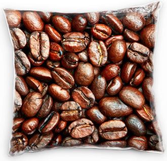 Paul Sinus Art Macro, geröstete Kaffeebohnen, braun Deko Kissen 40x40cm für Couch Sofa Lounge Zierkissen - Dekoration zum Wohlfühlen