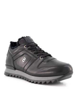 Bogner Herren Sneaker schwarz Glattleder