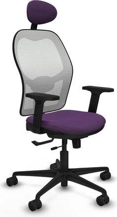 Piqueras y Crespo Jorquera Schreibtischstuhl mit 2D-Armen, h&ouml;henverstellbarer Lendenwirbelst&uuml;tze und festem Kopfteil, ausgestattet mit Syncro/Traslack und injiziertem S