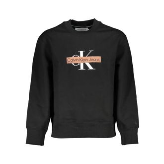 Calvin Klein Schlankes Fleece-Sweatshirt mit Rundhalsausschnitt - - Sweatshirts & Hoodies - Herren - Schwarzk - XL