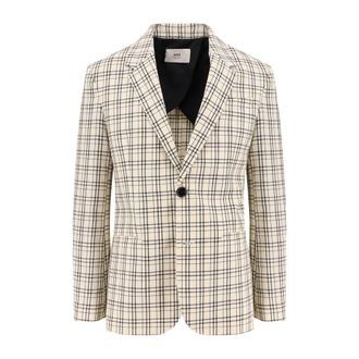 Ami Klassischer Wollblazer Wei&szlig; - - Jackets - Herren - Mehrfarbig - M