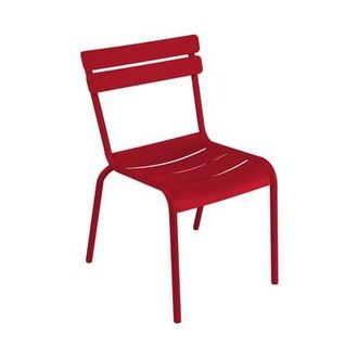 Fermob Chaise empilable Luxembourg - Rouge - Aluminium laqué - Designer Frédéric Sofia