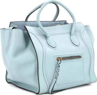 Celine Phantom Bag Grainy Leather Medium tote bag - Bleu
