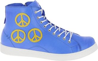 Andrea Conti Damen Sneaker, royal/gelb, 38 EU