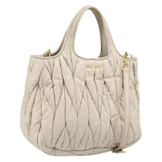 Miu Miu Sac &agrave; main Pre-owned - Femme - Pre-owned - Beige - Taille: ONE Size