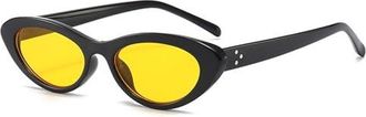 Generic Lunettes De Soleil Femme For Les Vacances, Activit&eacute;s Plein Air, Monture Petite, Id&eacute;ales For Trajets Quotidiens Et Le Sport(Yellow)