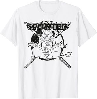 Teenage Mutant Ninja Turtles TMNT Splinter Radical Rat Ninja Schablone Graffiti Pose Retro T-Shirt
