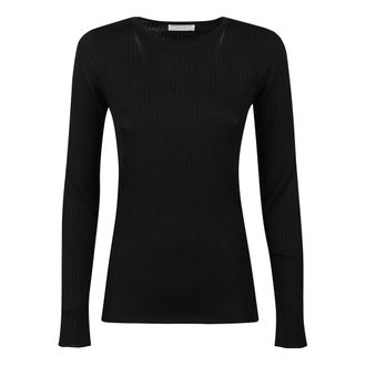 Majestic Filatures COL Rond ML - Femme - Pulls - Noir - Taille: 40 FR