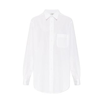 Maison Margiela Wei&szlig;es Baumwollhemd mit Kn&ouml;pfen - - Blouses & Shirts - Damen - Wei&szlig; - M