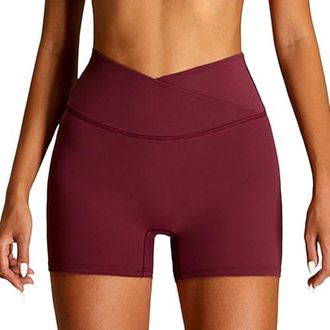 Generic Short en Jeans Taille Haute Femme Cycliste Lin &Eacute;t&eacute; Fluo Violet Piscine Matelass&eacute; Eau Electrostimulation Casual Nylon Sequins Polyester Clair Droite Am