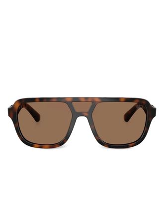 Burberry Sunglasses lunettes de soleil &agrave; monture pilote - Marron