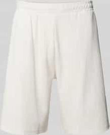 Review Straight Fit Sweatshorts mit Strukturmuster