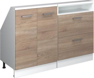 Vicco Ensembles de meuble de rangement sous pente Rion, Sonoma/blanc, Lot de 2, Vicco