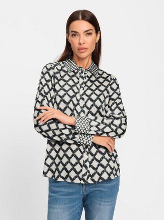 Heine Klassische Bluse Druck-Bluse Langarm
