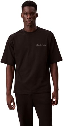 Calvin Klein Herren T-Shirt Kurzarm Crew Neck Wide Fit, Schwarz (Black), XL