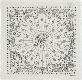 Kujten Petit bandana cachemire, imprimé signe astrologique Gémeaux - Petit Bandana Hachi Sign Gémeaux