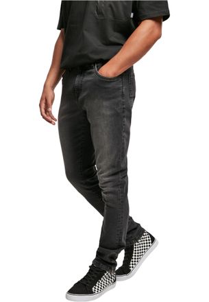 Urban Classics Slim Fit Zip Jeans real Black Washed 31/32
