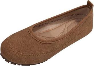 Generic Chaussures plates pour femme - Large largeur - Style d&eacute;contract&eacute; - Bout rond - Respirantes - Confortables - &Eacute;l&eacute;gantes - Classiques - &Agrave; enfiler - Convi