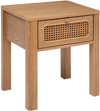 Atmosphera Atmosphera - Tables de chevet Tiria en placage fr&ecirc;ne 1 tiroir H52,5cm cr&eacute;ateur dint&eacute;rieur