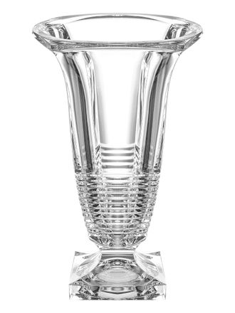 Barski Vase - geschliffener Kristall - handgefertigtes Glas - 32,5 cm H&ouml;he - mit Fu&szlig; - f&uuml;r Blumen - Rosen - Made in Europe - by Barski