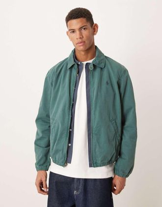 Polo Ralph Lauren Bayport - Blouson Harrington non doubl&eacute; en denim - D&eacute;lavage moyen-Bleu