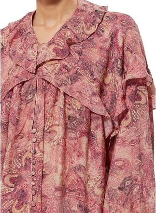 Isabel Marant Blouse fluide Charis imprim&eacute;e en soie