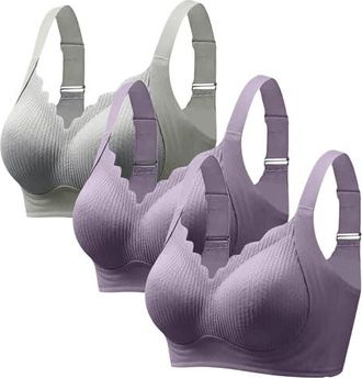 Generic Nouveau soutien-gorge sans armatures grande taille pour femme, fin, respirant, souligne les gros seins et met en valeur de belles courbes parfaites. B