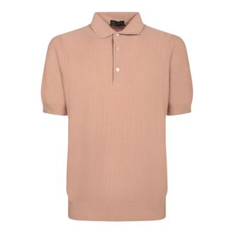 Dell'Oglio Homme, Tops, Beige, Taille: 2XL Polo Beige Micro Piqu&eacute;
