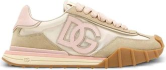 Dolce & Gabbana Low-Top Sneaker - Low-Profile Flat Shoes - Gr. 38 (EU) - in Beige - f&uuml;r Damen