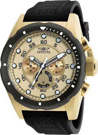 Invicta Speedway 69839 Herrenuhr - Quarzwerk - Stahl mit goldenem Zifferblatt - 50 mm