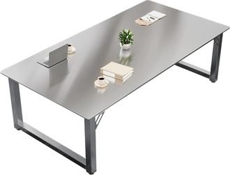 Generic B&uuml;rom&ouml;bel, rechteckiger Konferenztisch aus Edelstahl f&uuml;r 2 Personen, Rutschfester Seminar- und Besprechungstisch, Kleiner Schulungstisch f&uuml;r F&uuml;hrungsk