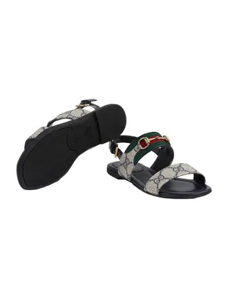 Gucci Logo-Detail Synthetic Sandals - Blue