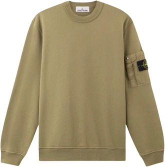 Stone Island Homme, Sweatshirts et sweats &agrave; capuche, Vert, Taille: S SweaT-shirt ras du cou saisonnier &agrave; poche