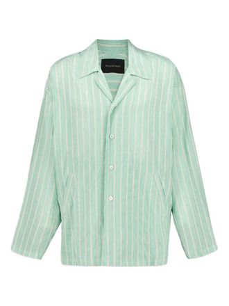 Balenciaga Gestreiftes Hemd - Grün
