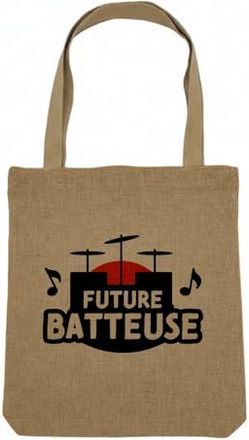 Fabulous Sac Shopping Tote Bag Aspect Lin - Future Batteuse Artiste Avenir Musique - Sac de Courses Toile Epaisse 360g Beige Naturel Cabas Port&eacute; Epaule Solide 