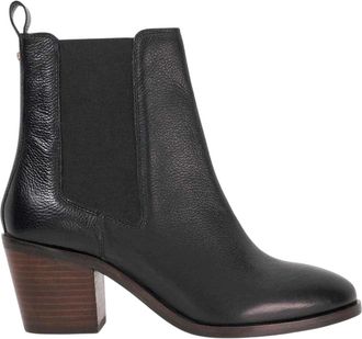 Dune London Pasil Stiefel f&uuml;r Damen, Leder, Blockabsatz (Schwarz)