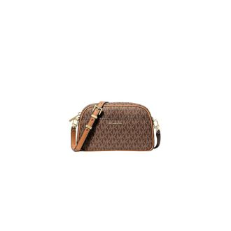 Michael Kors Jet Set Small Signature Logo Camera Crossbody Bag - - Bags - Damen - Braun - ONE SIZE
