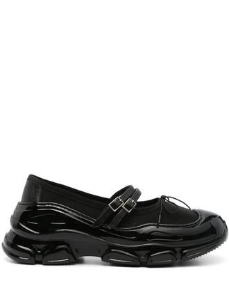 Simone Rocha ballerine à semelle compensée - Noir