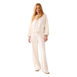 Summum Femme, Pantalons, Blanc, Taille: 42 FR Trouser Soft Scuba