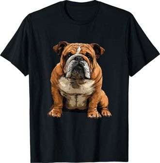 Whyitsme Design Abbildung eines roten Bulldoggenhundes T-Shirt