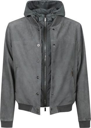 Moorer Homme, Vestes, Gris, Taille: L Darren JK Bomber Jacket