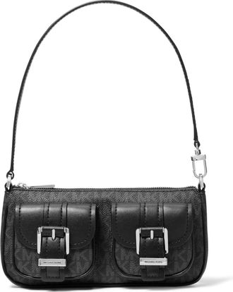 Michael Kors Women SM Conv POUCHETTE Hand Bag, Schwarz