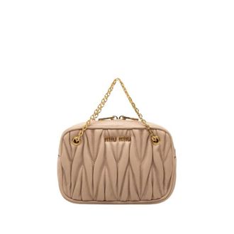 Miu Miu Pre-owned Quilted Nappa Leather Handbag - - Pre-owned - Damen - Beige - ONE SIZE