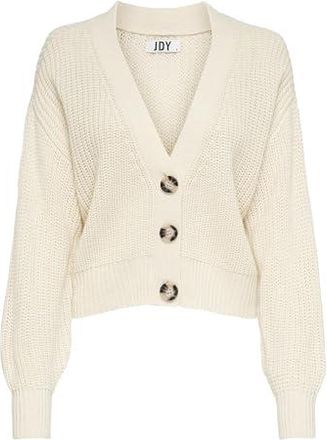 Jacqueline de Yong JdY JDYJUSTY L/S Short Cardigan KNT Noos, Cardigan Femme, Eggnog